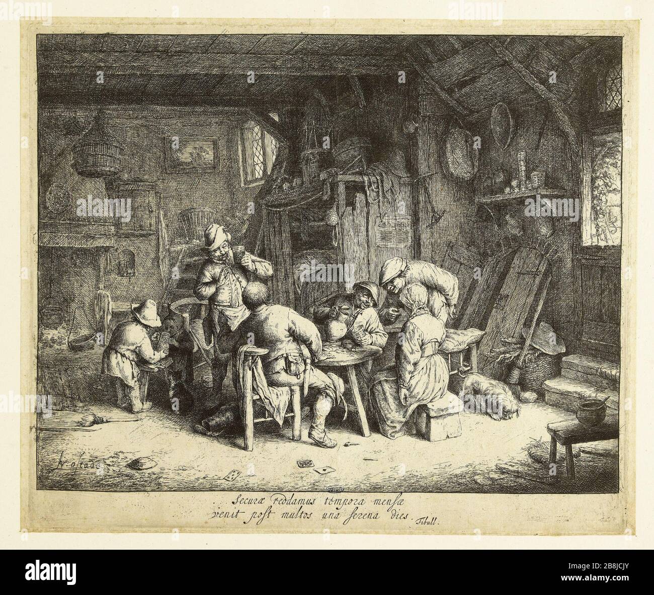 Le Gouter (Bartsch 50) Adriaen Van Ostade (1610-1685). Le Goûter ...