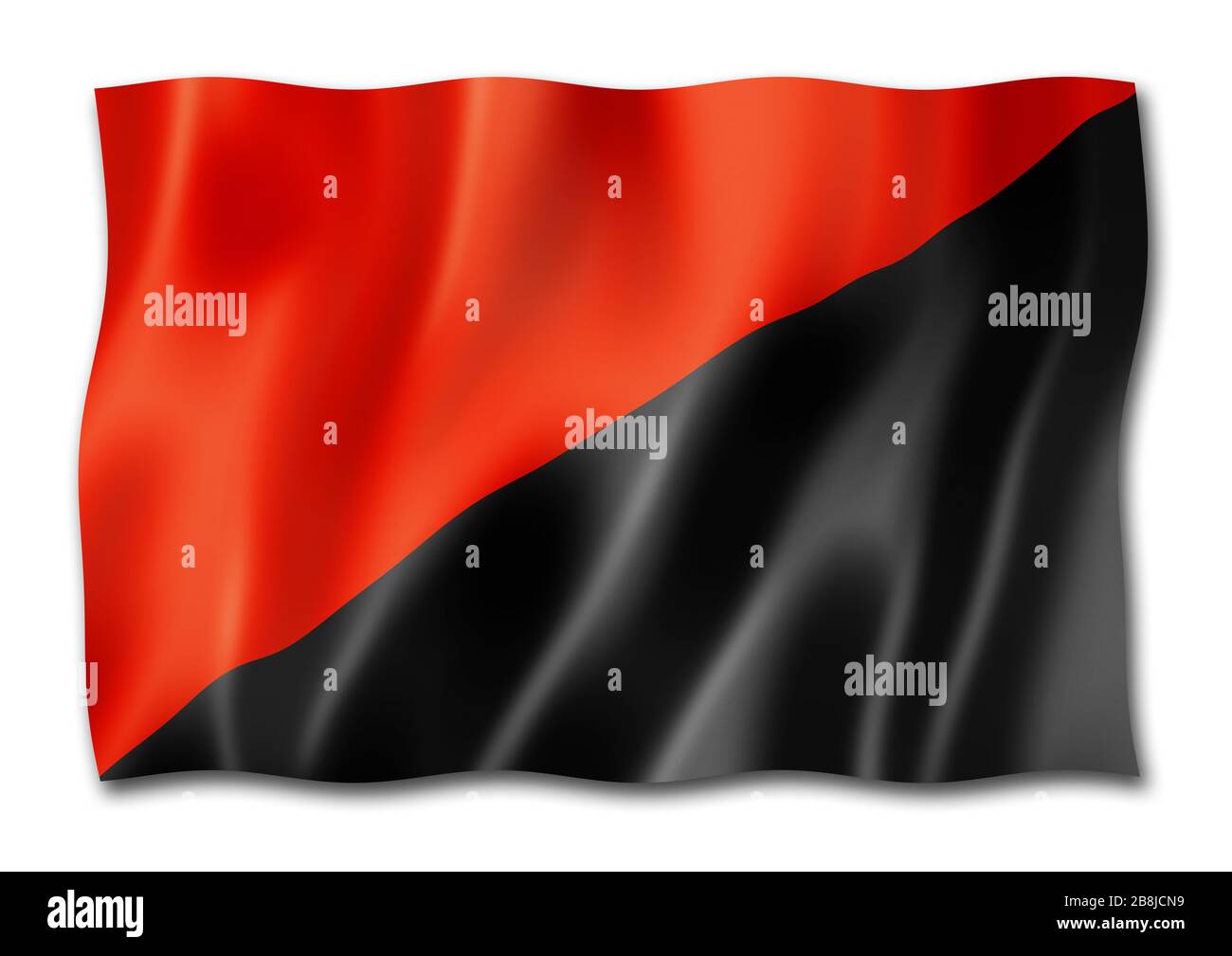 Anarchy flag, three dimensional render, isolated on white Stock Photo ...