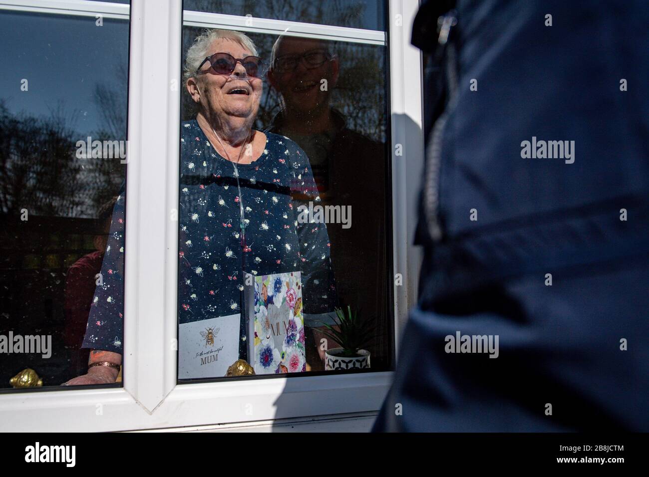 Olive Trotman, 76, is visited on Mother's Day by her son Mark Trotman ...