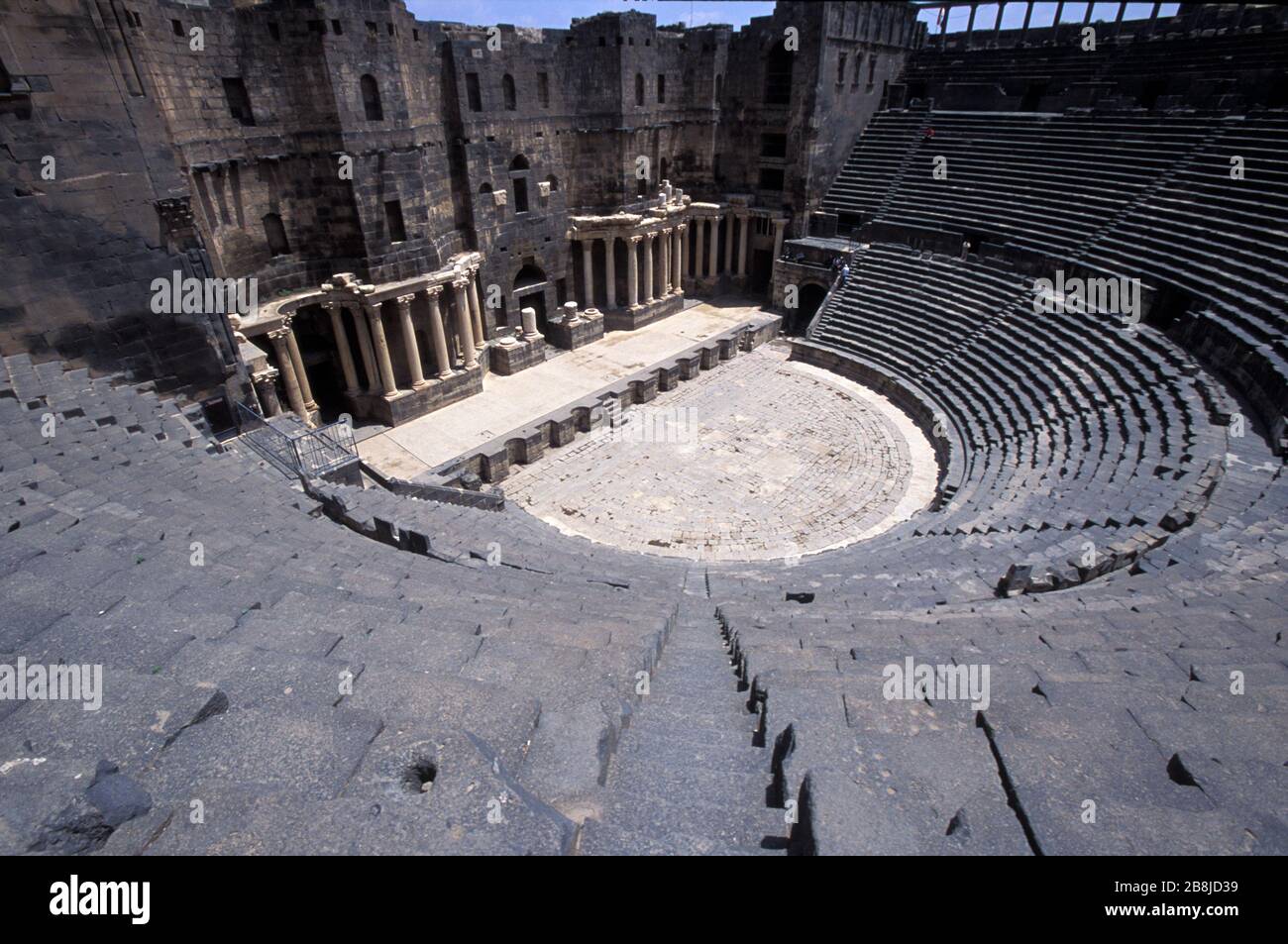 Roman Theatre at Bosra inside citadel. Ancient City of Bosra, UNESCO ...