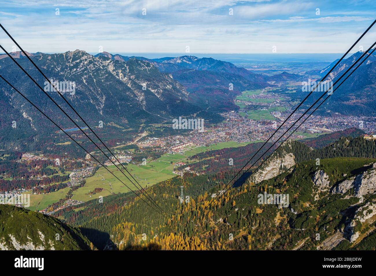 A cable car in the Bavarian Alps Stock Photo - Alamy