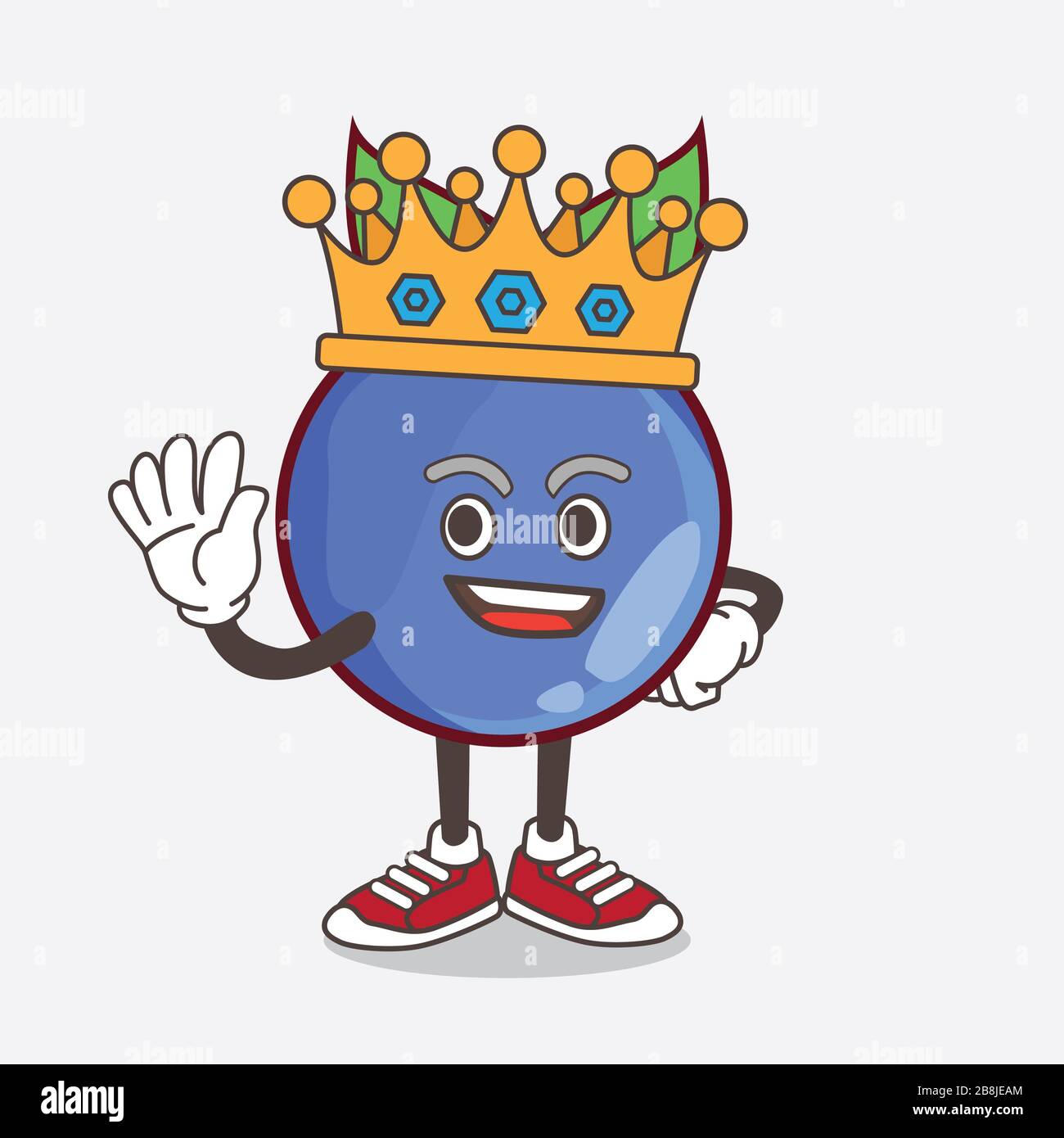 An illustration of Blueberry Fruit cartoon mascot character stylized of ...