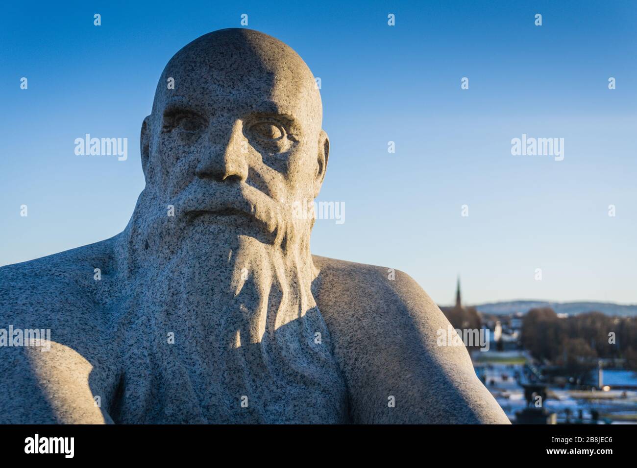 Gustav vigeland sculpture park winter hi-res stock photography and ...
