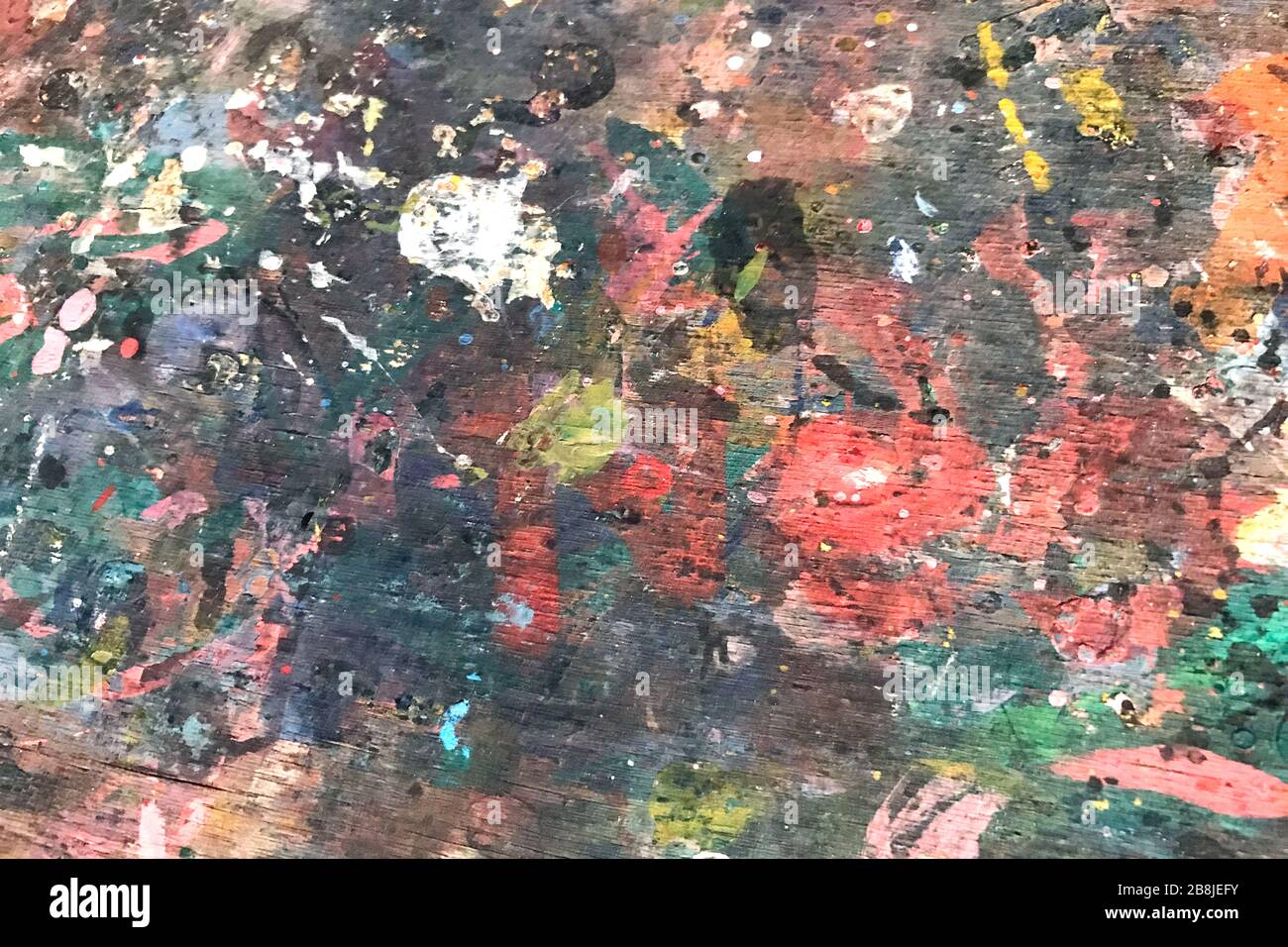 blurred art background abstract color paints on wooden, background ...