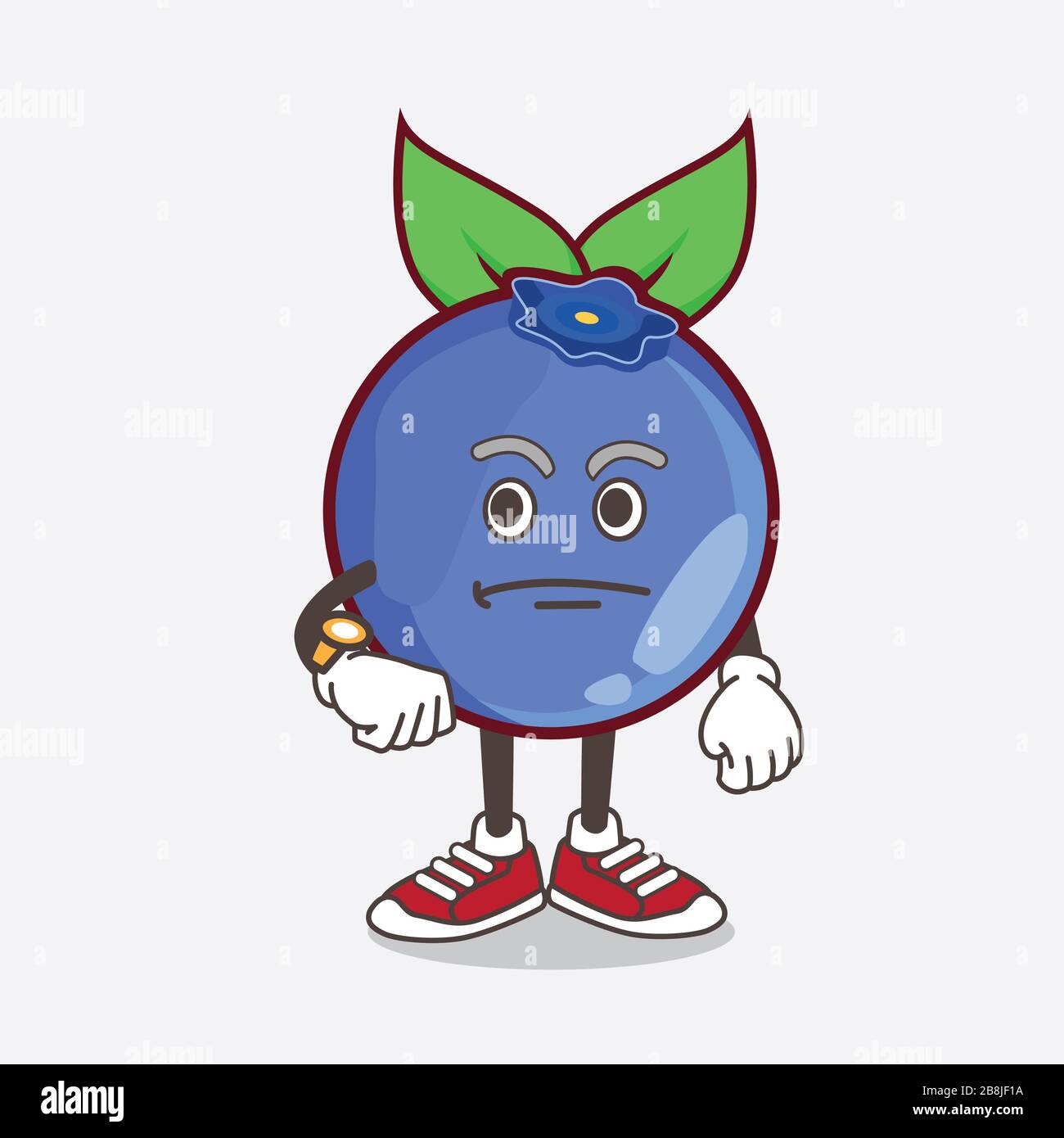 An illustration of Blueberry Fruit cartoon mascot character on a ...