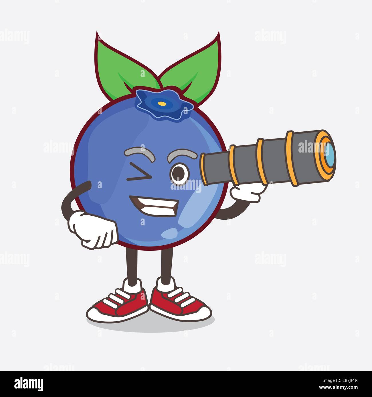 An illustration of Blueberry Fruit cartoon mascot character using a ...