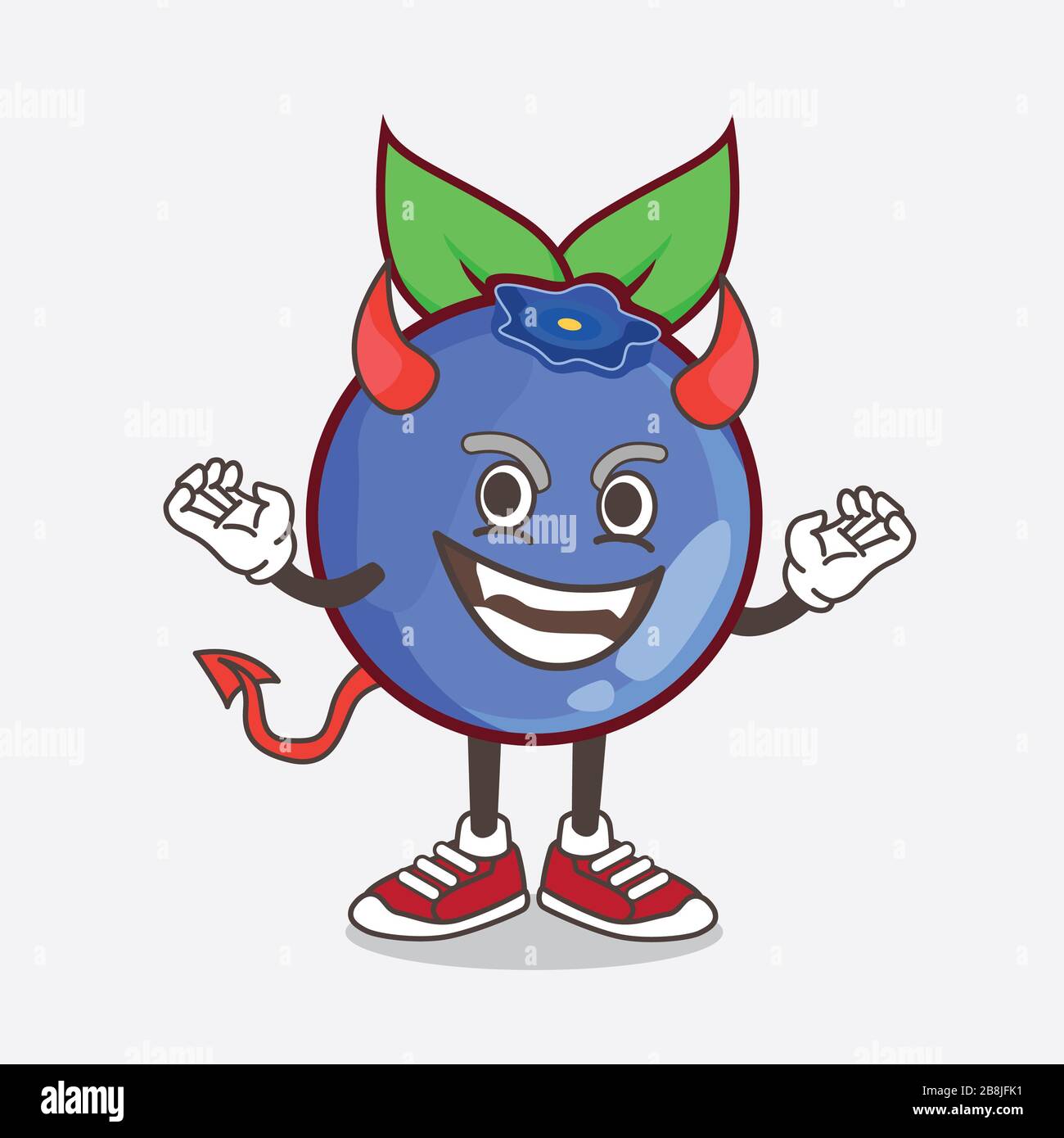 An illustration of Blueberry Fruit cartoon mascot character as red ...