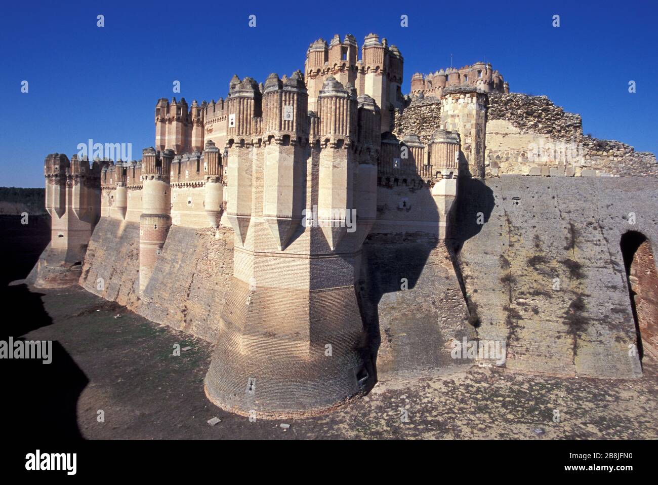 Coca Castle is a fortification in the town of Coca, Segovia, Castilla ...