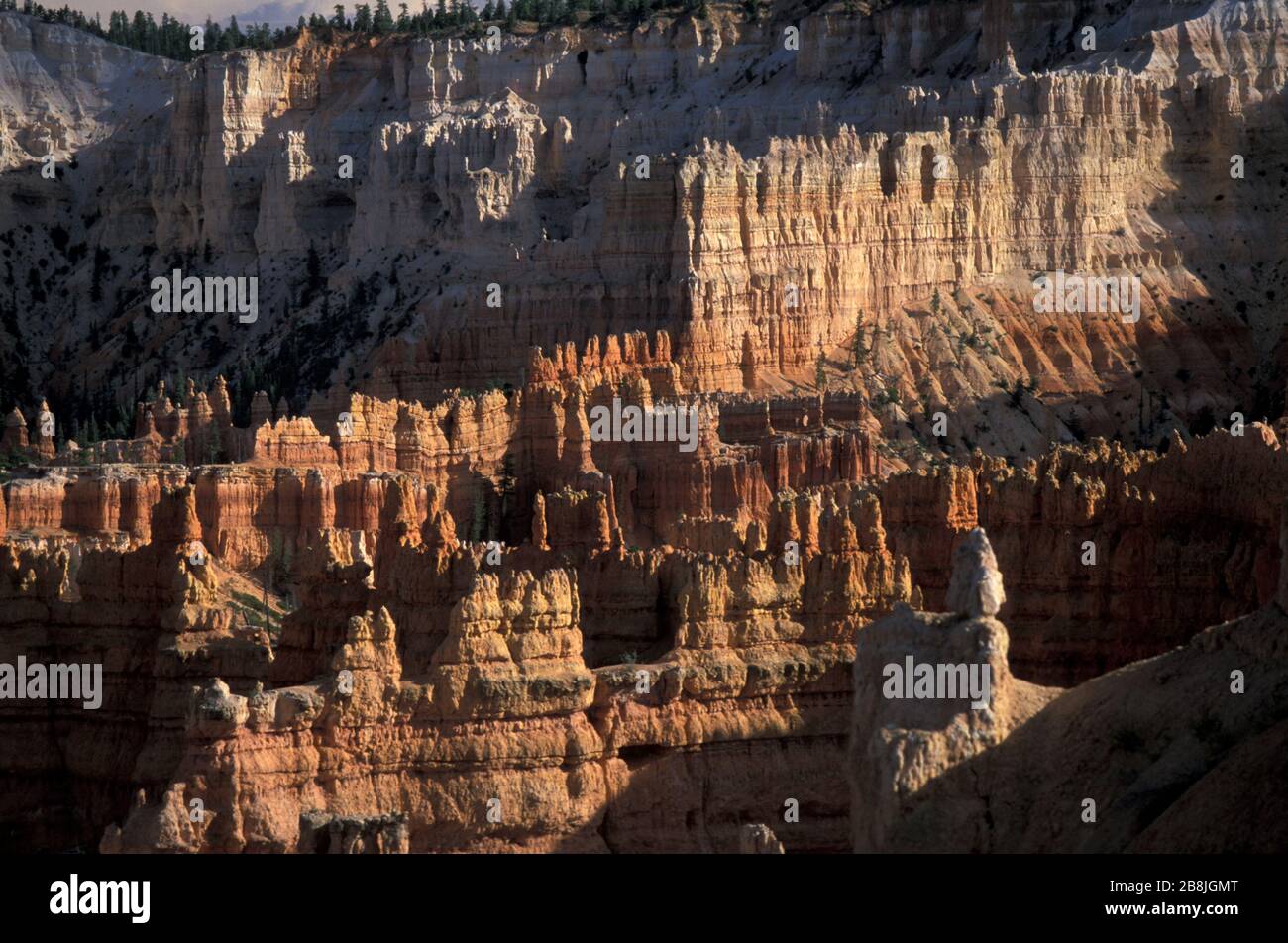 Bryce Canyon National Park. Utah. Erosion of the river and lake bed ...