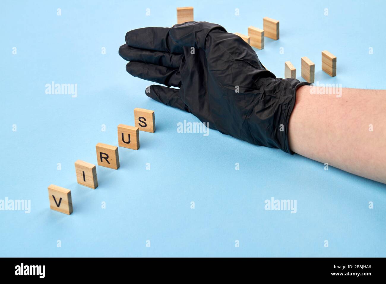 The word virus which is made from wooden cubes Stock Photo - Alamy