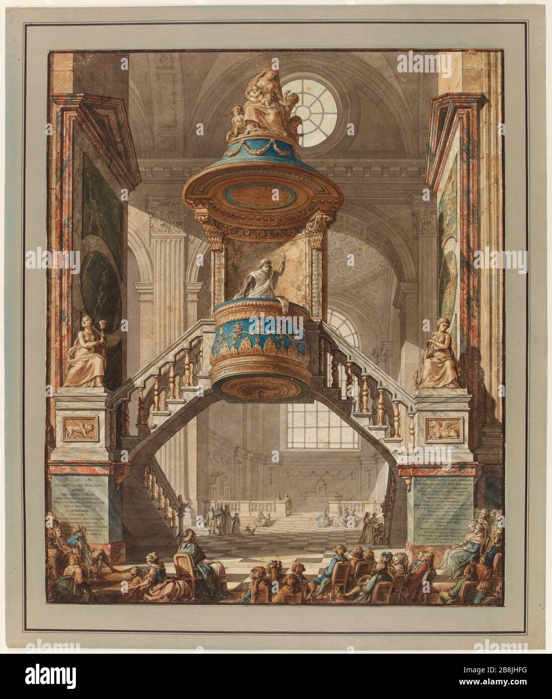 The pulpit of Saint-Sulpice Stock Photo - Alamy