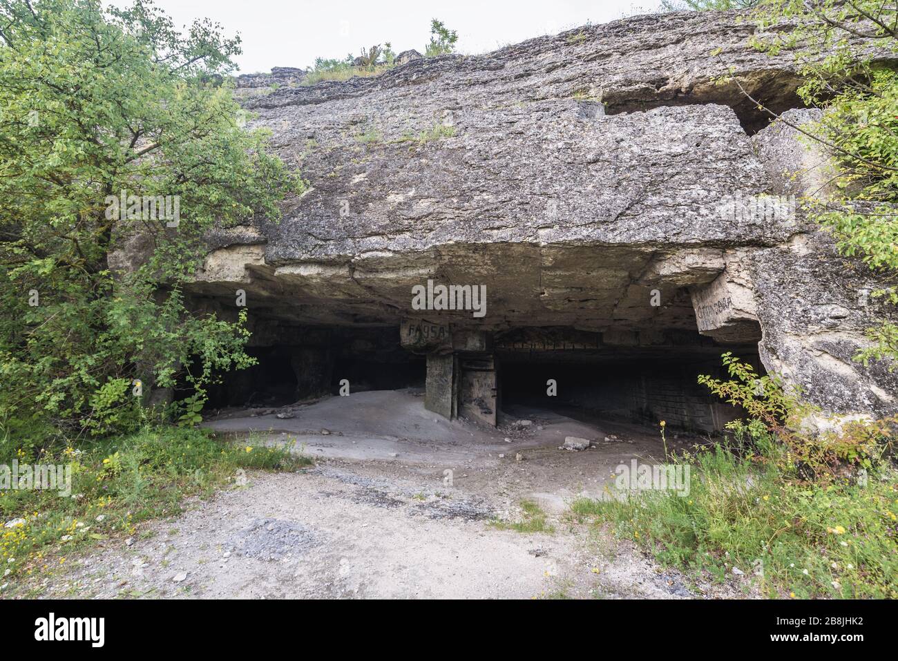 Cave near Holy Trinity Saharna Monastery in Saharna village in Rezina ...
