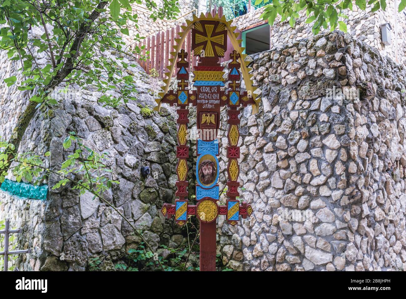 Inside the walls of Holy Trinity Saharna Monastery in Saharna village ...