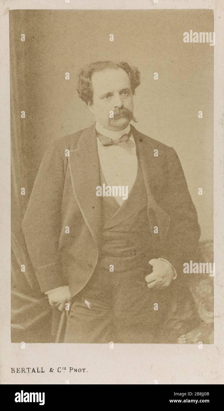 Charles Hugo standing leaning on a cane Charles Hugo (1826-1871) debout ...