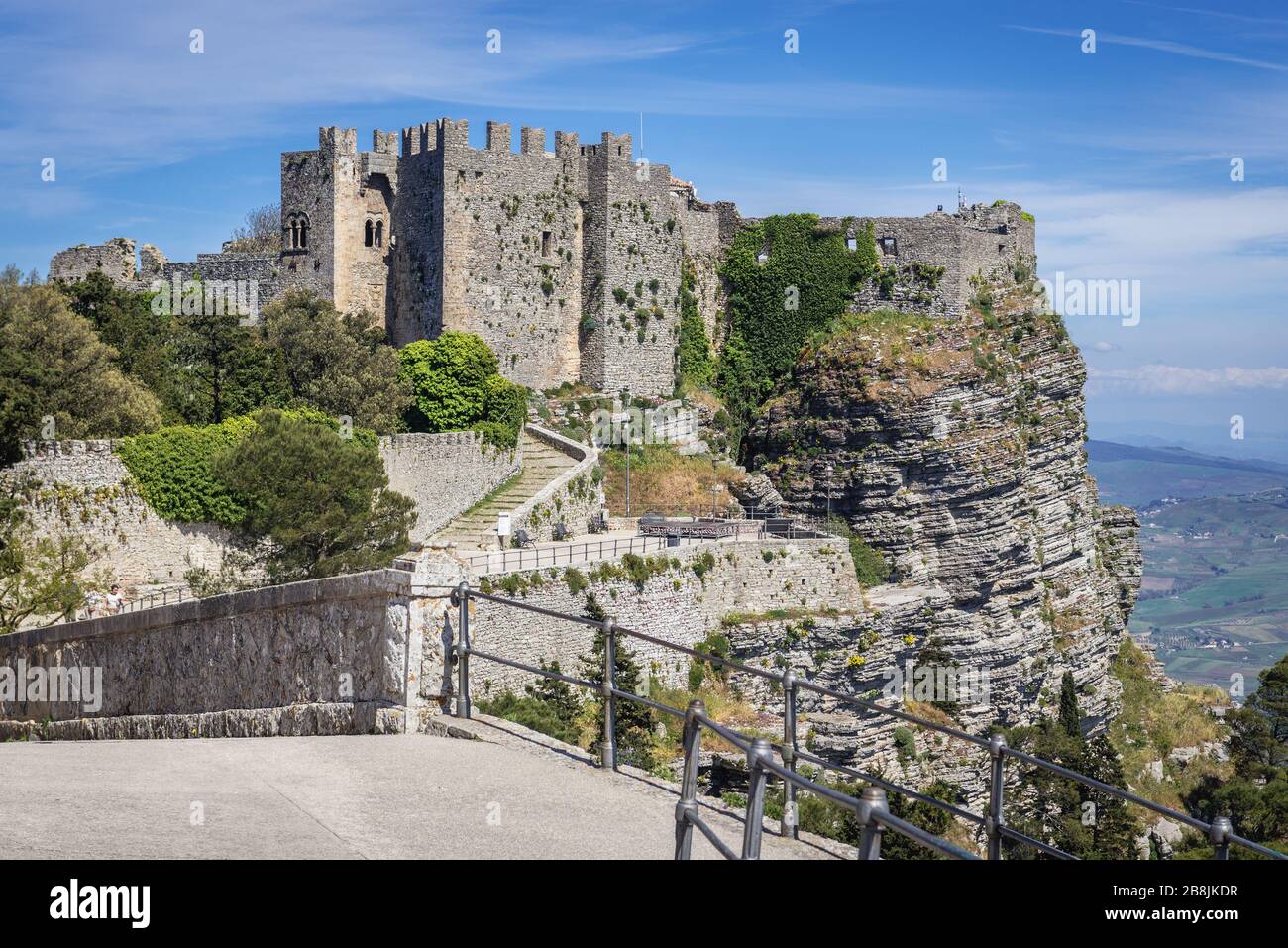 Norman castle in Erice historic town also known as the Venus Castle on ...