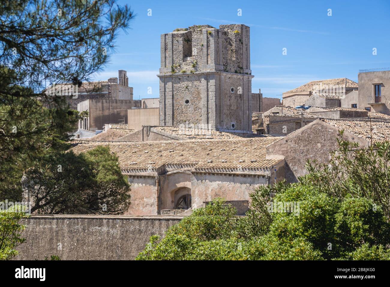 Erice historic town on a Mount Erice in the province of Trapani in ...