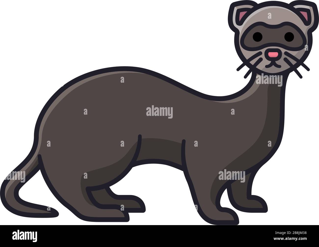 Ferret cartoon isolated vector illustration for erret Day on April 2nd ...