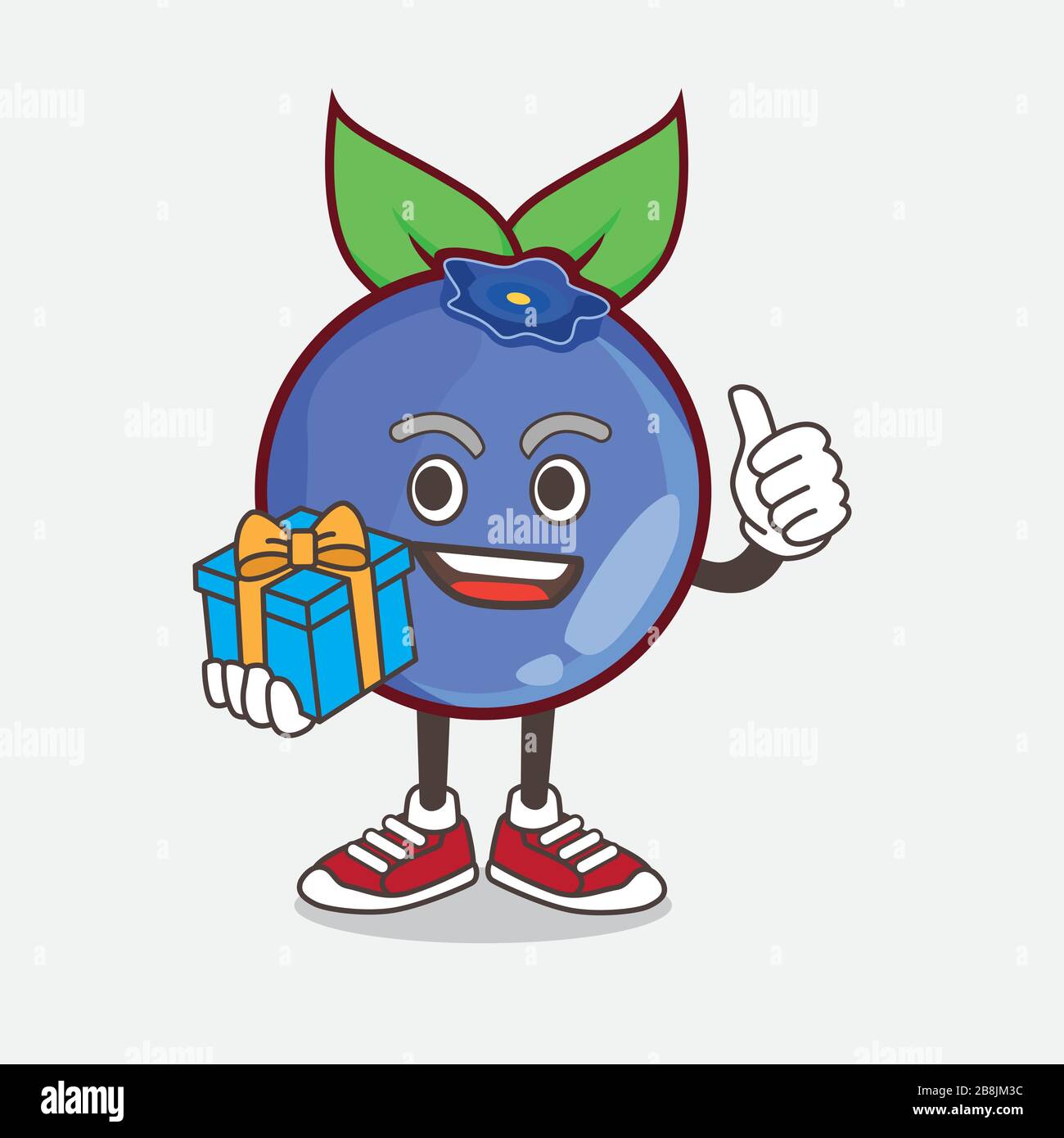 An illustration of blueberry fruit cartoon mascot character Stock ...