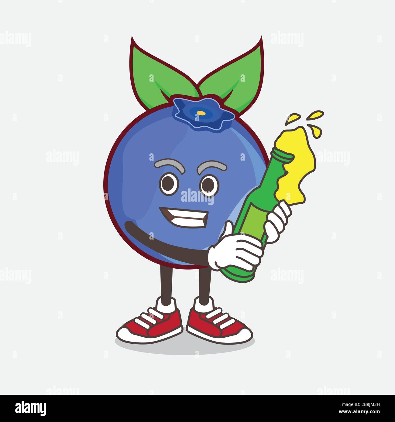 An illustration of blueberry fruit cartoon mascot character Stock ...