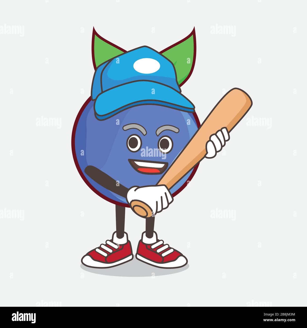An illustration of blueberry fruit cartoon mascot character Stock ...
