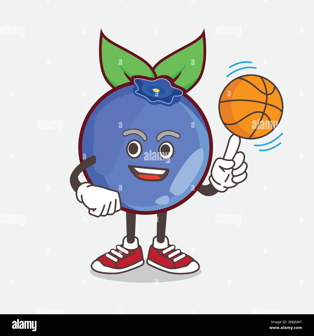 An illustration of blueberry fruit cartoon mascot character Stock ...