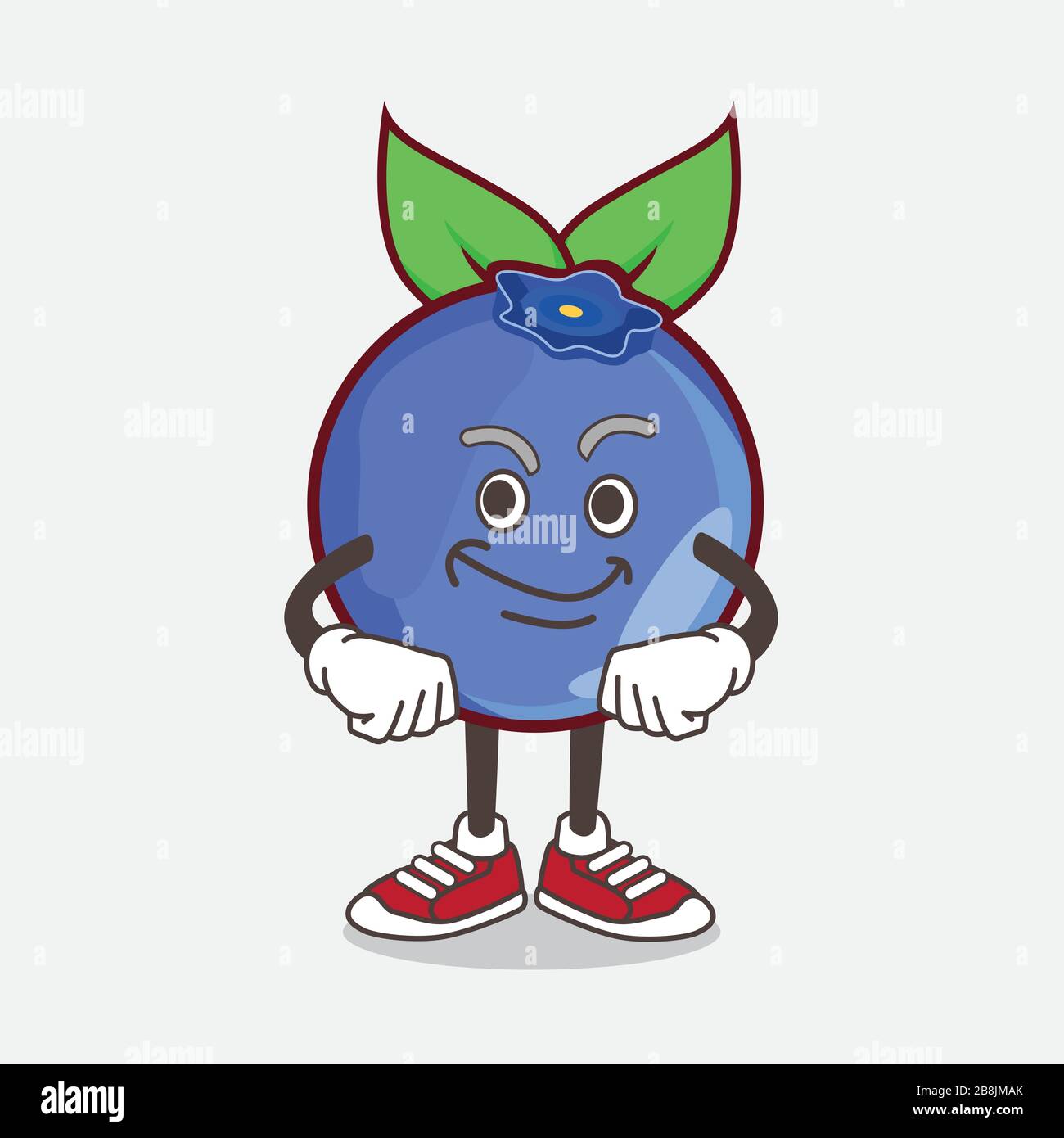An illustration of blueberry fruit cartoon mascot character Stock ...