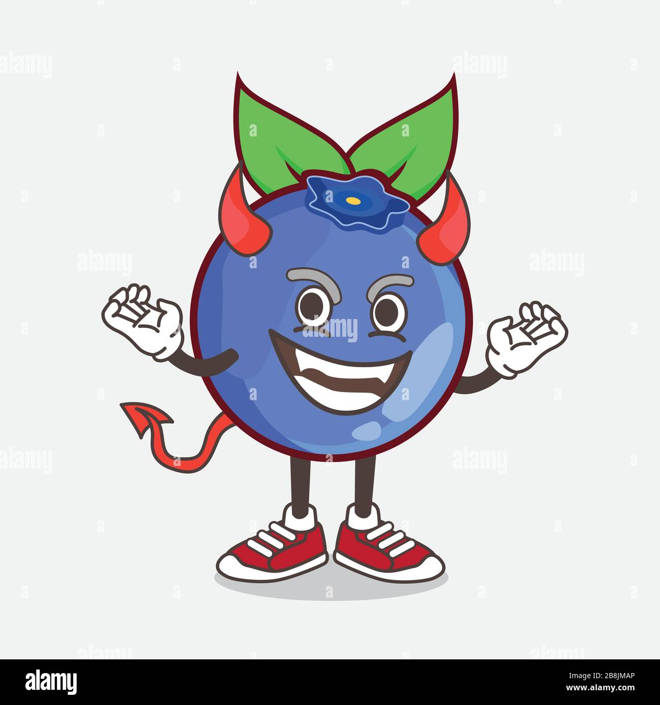 An illustration of blueberry fruit cartoon mascot character Stock ...