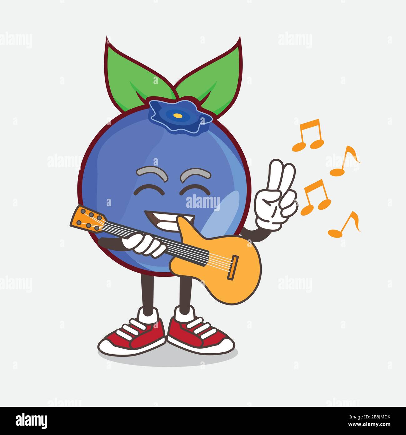 An illustration of blueberry fruit cartoon mascot character Stock ...