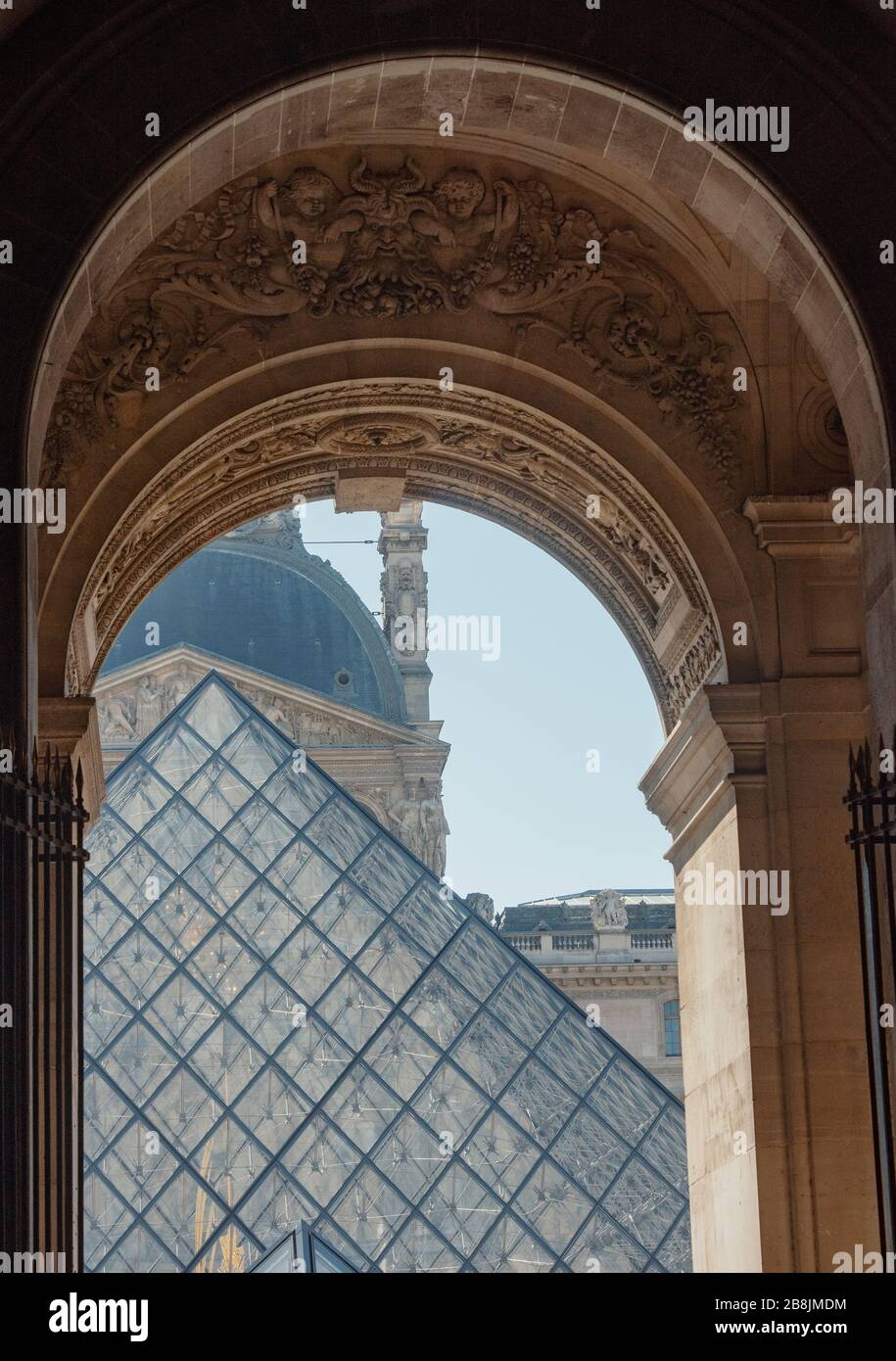 Louvre exterior detail hi-res stock photography and images - Alamy