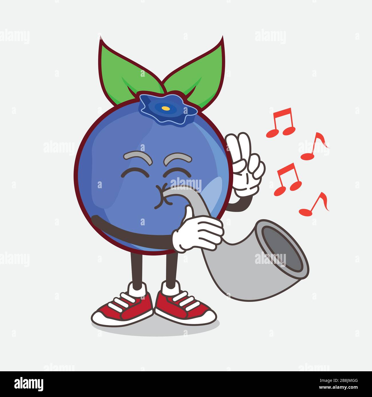 An illustration of blueberry fruit cartoon mascot character Stock ...
