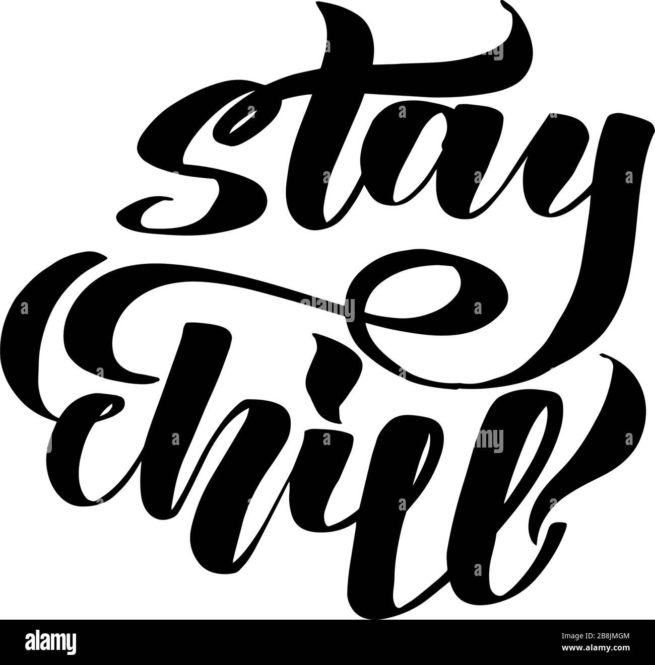 Vector calligraphy illustration isolated on white background Stock ...