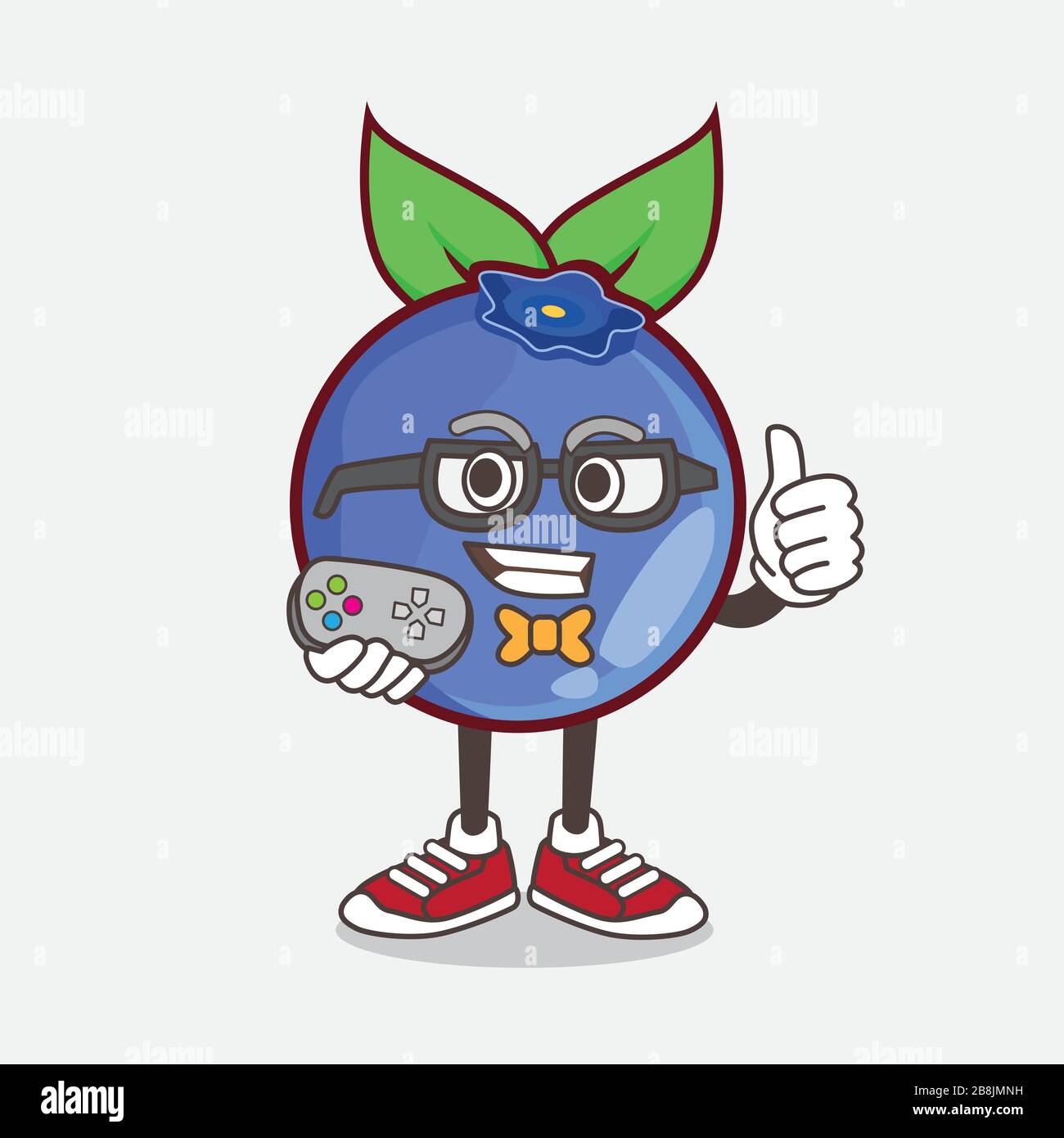 An illustration of blueberry fruit cartoon mascot character Stock ...