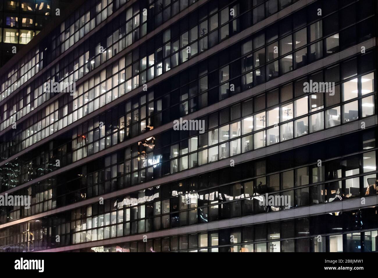 business office at night - corporate building Stock Photo - Alamy