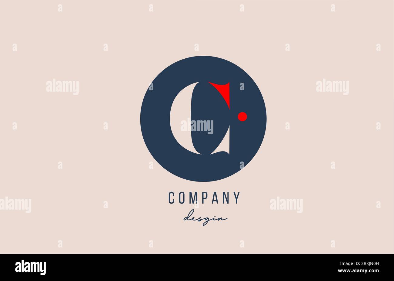 red dot C letter alphabet logo icon design with blue circle for company ...