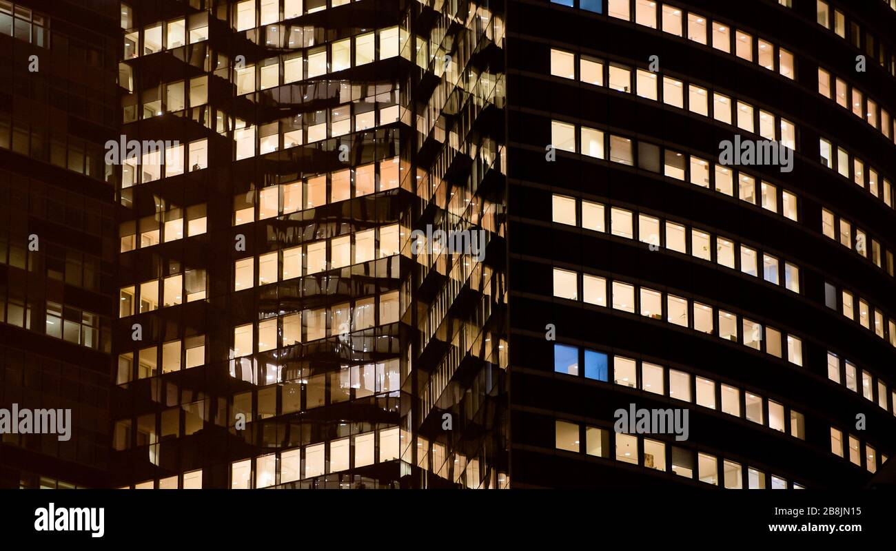 business office at night - corporate building Stock Photo - Alamy