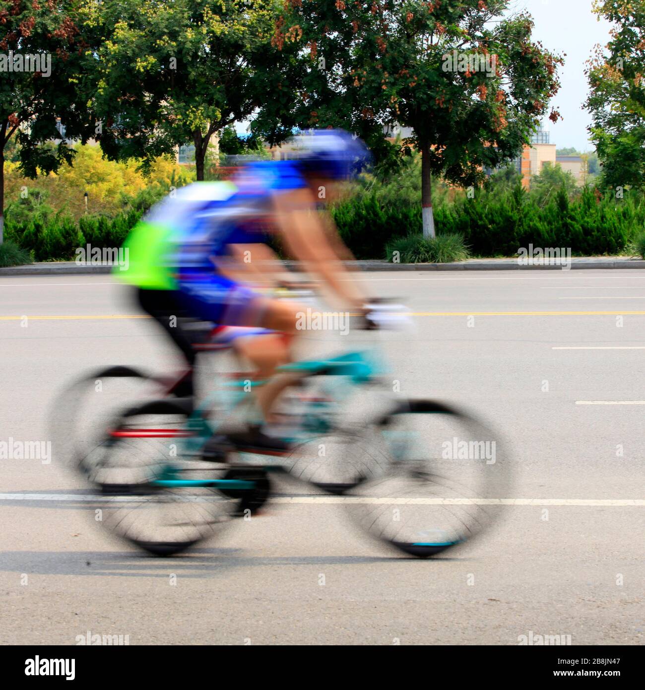 Cycling competition,cyclist athletes riding a race at high speed Stock ...