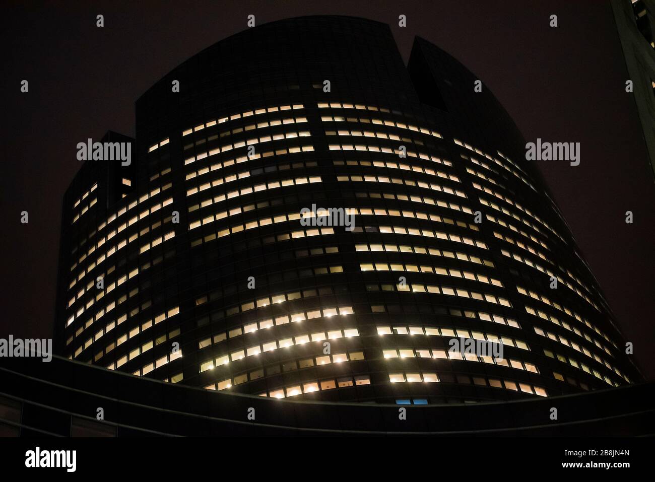 business office at night - corporate building Stock Photo - Alamy