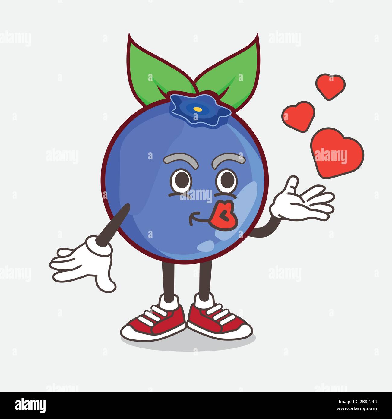 An illustration of blueberry fruit cartoon mascot character Stock ...