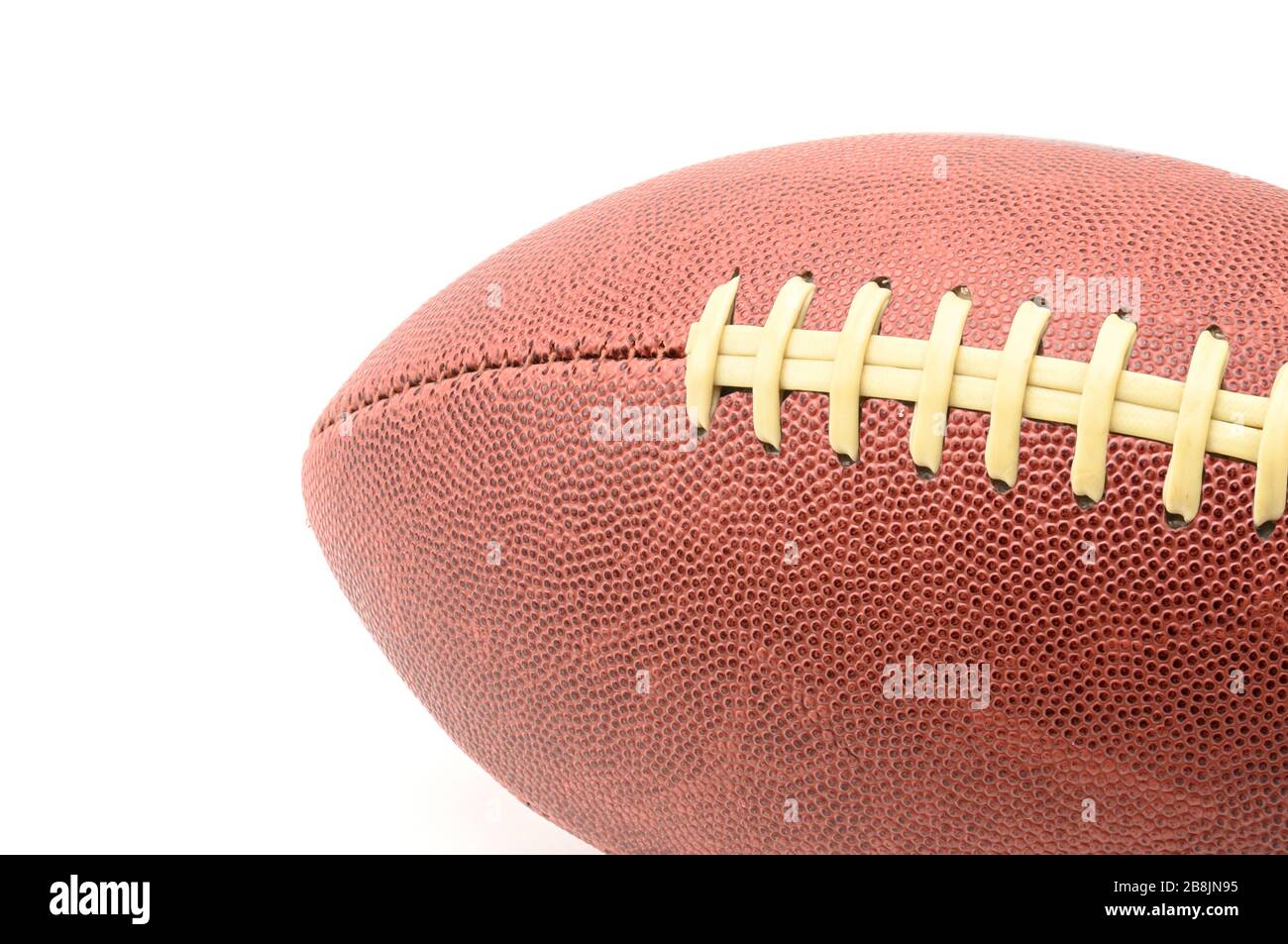 American football and rugby ball on isolated white background Stock ...
