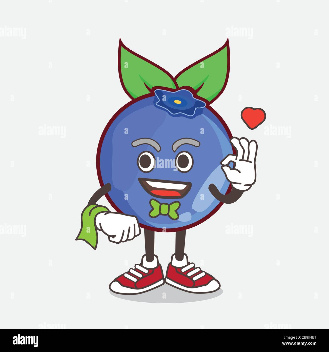An illustration of blueberry fruit cartoon mascot character Stock ...