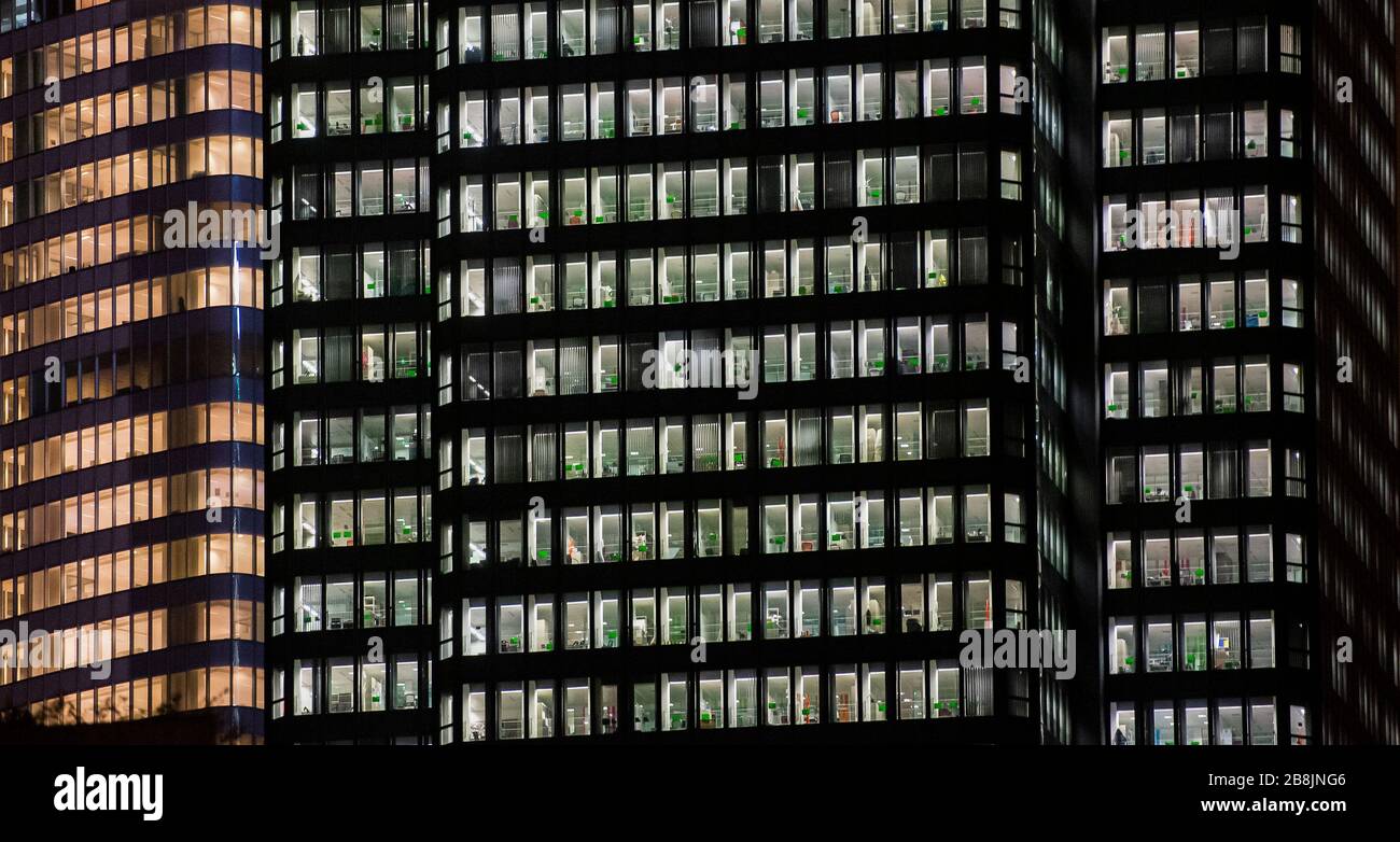 business office at night - corporate building Stock Photo - Alamy