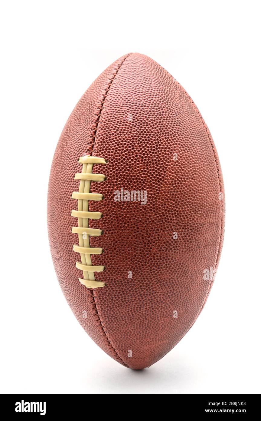 American football and rugby ball on isolated white background Stock ...
