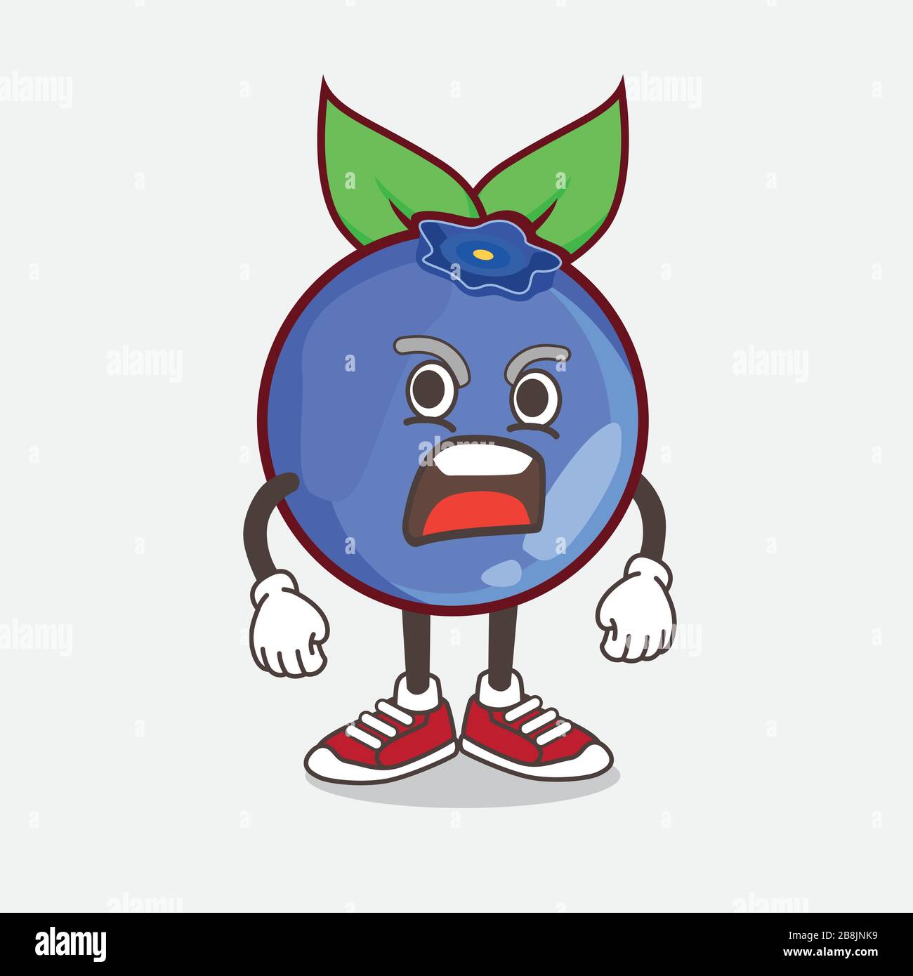 An illustration of blueberry fruit cartoon mascot character Stock ...