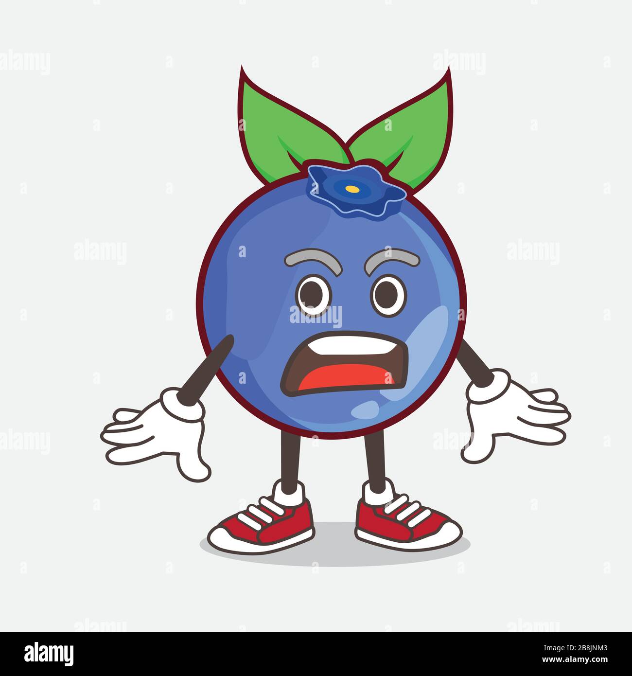 An illustration of blueberry fruit cartoon mascot character Stock ...