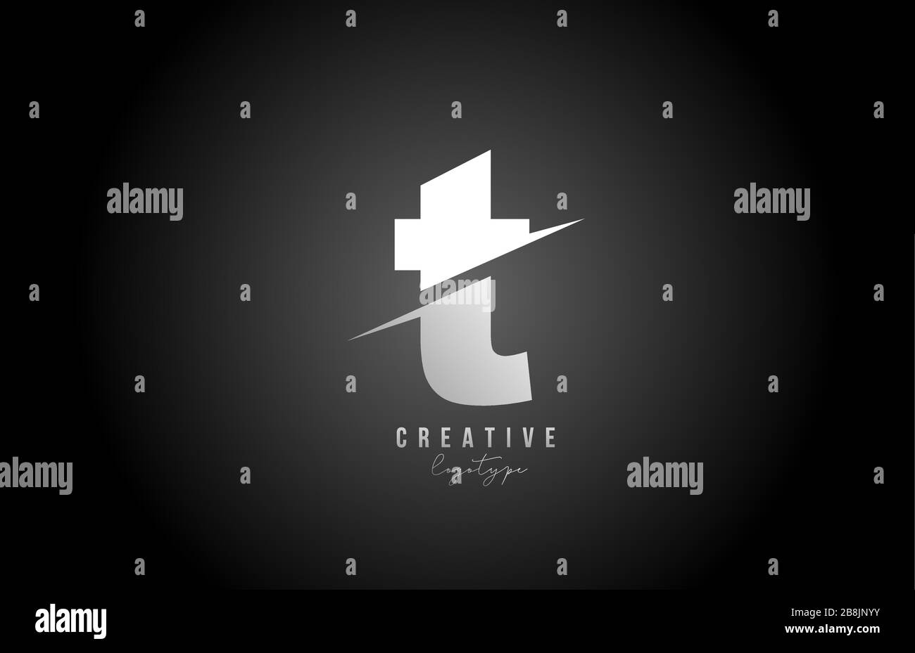 T letter logo alphabet icon design for company and business. Black and ...