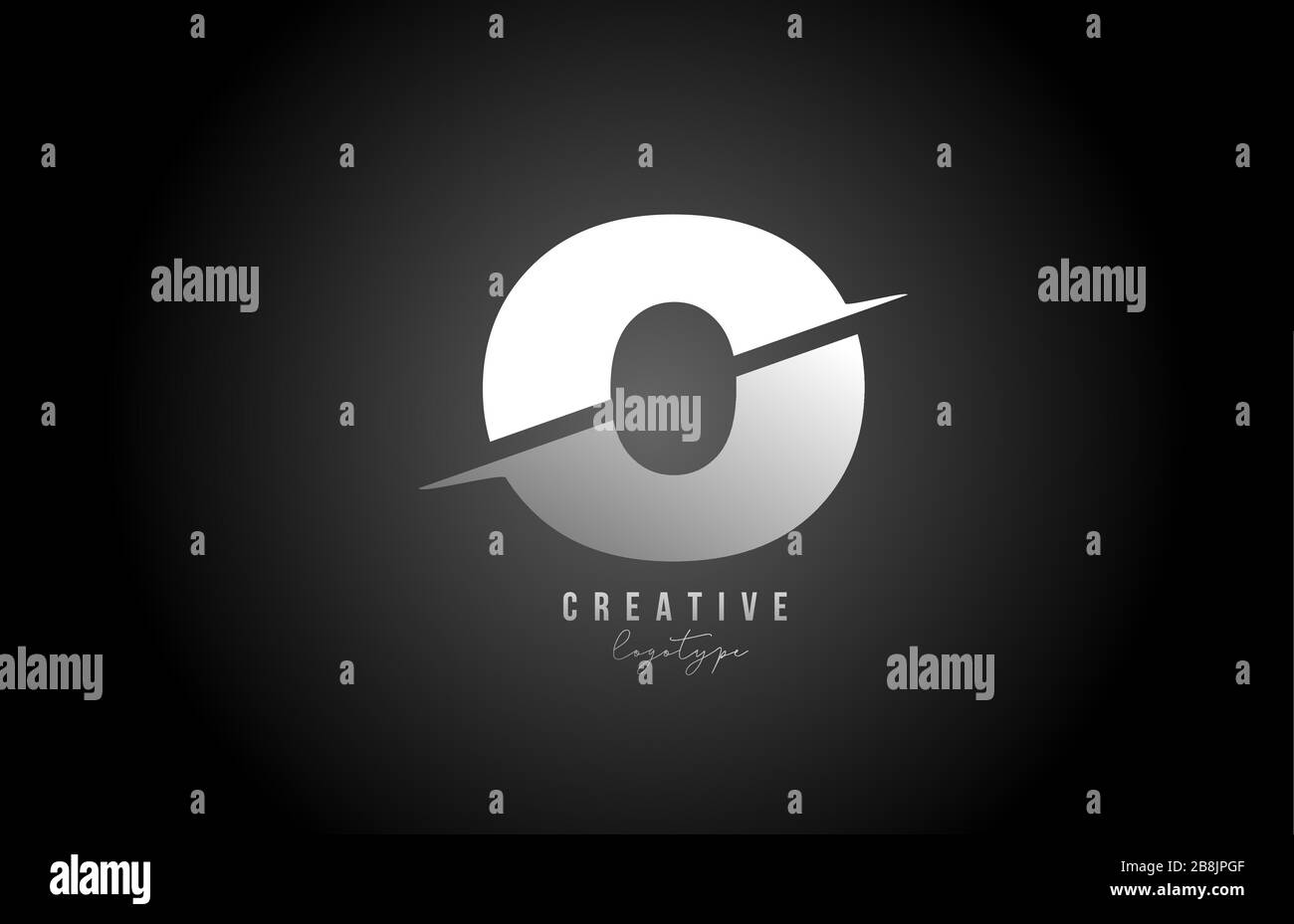 O letter logo alphabet icon design for company and business. Black and ...