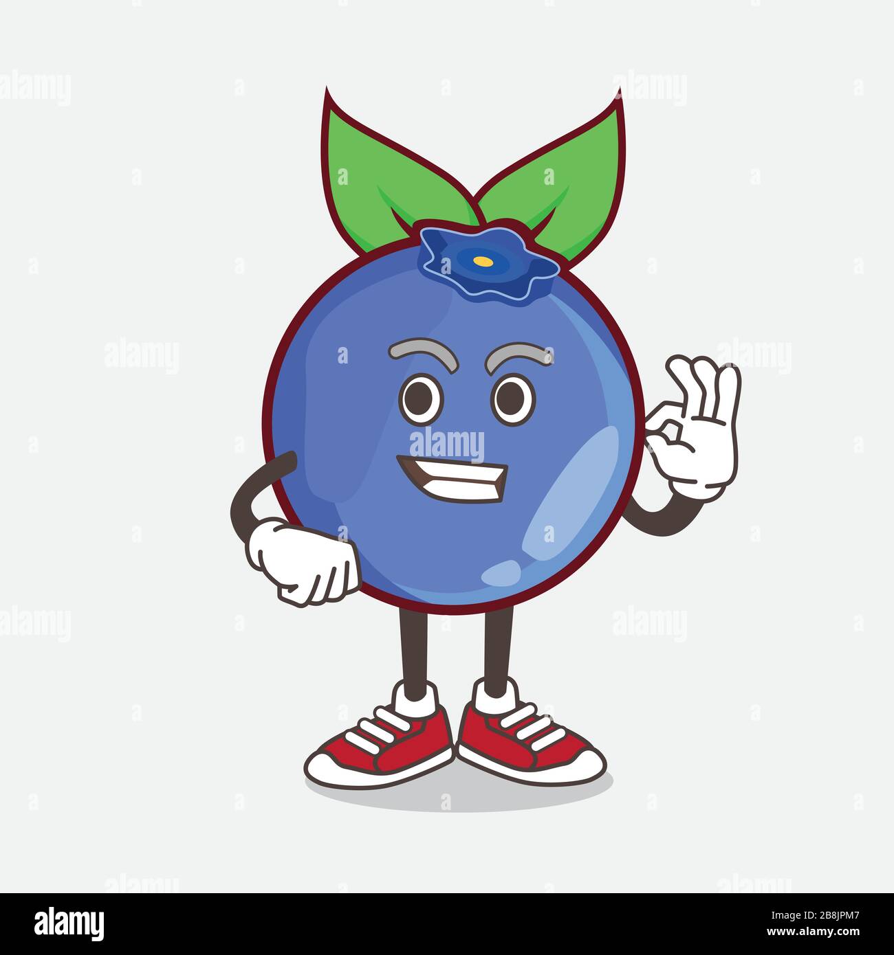 An illustration of blueberry fruit cartoon mascot character Stock ...