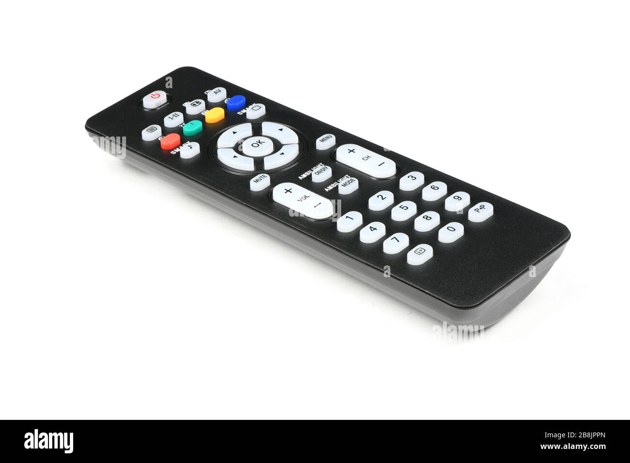 Tv remote control on white background. High resolution photo. Full ...