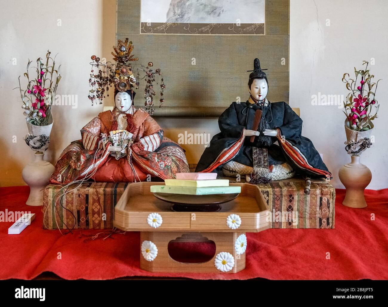 Hina Ningyo, dolls set during the Japanese Hinamatsuri girl's festival ...