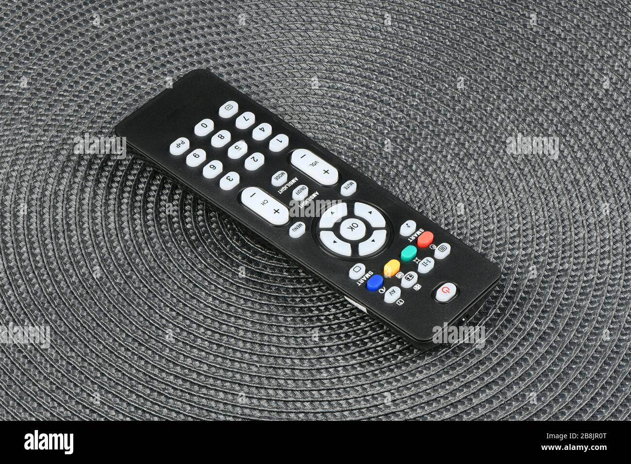 Tv remote control on textured background. High resolution photo. Full ...